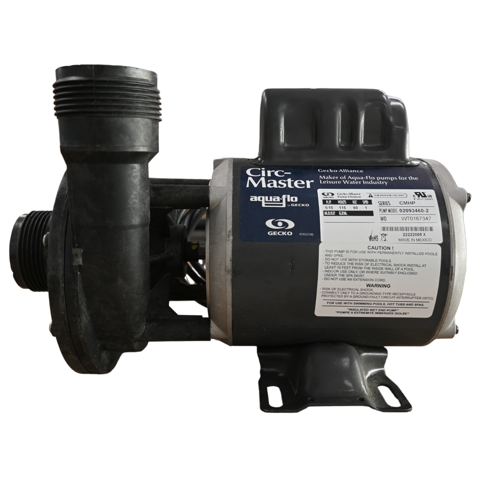 X321790 - Circulation Pump, 1/15 HP, 1 SPD, 115 V, 1.3 A, 60 HZ ...