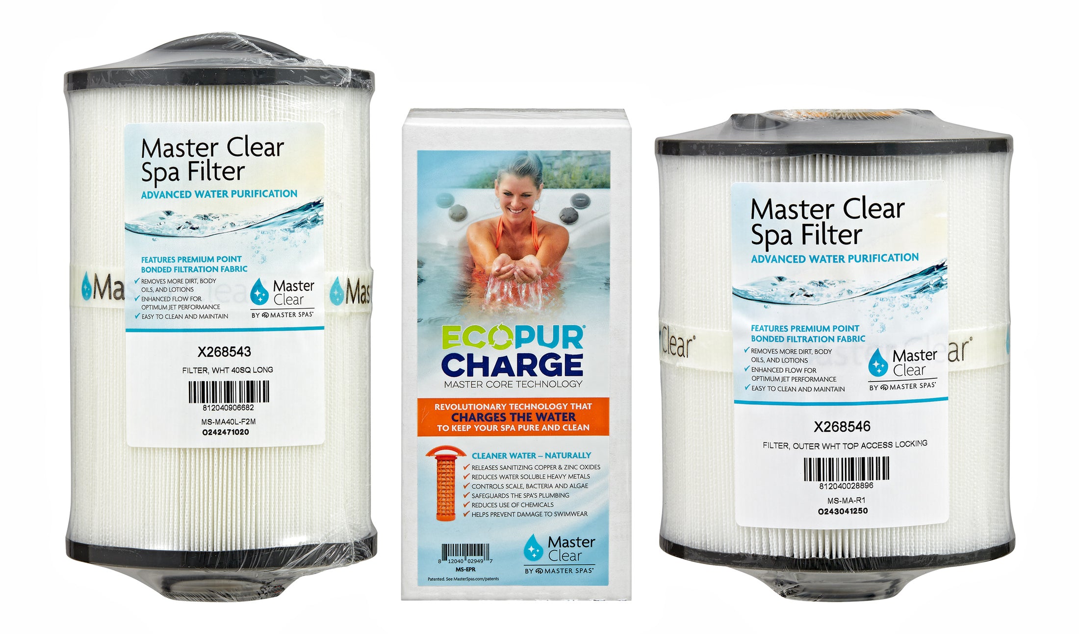 Master Spas EcoPur Charge Filter Set (PMA-40L-F2M, PMA-R1, PMA-EPR ...